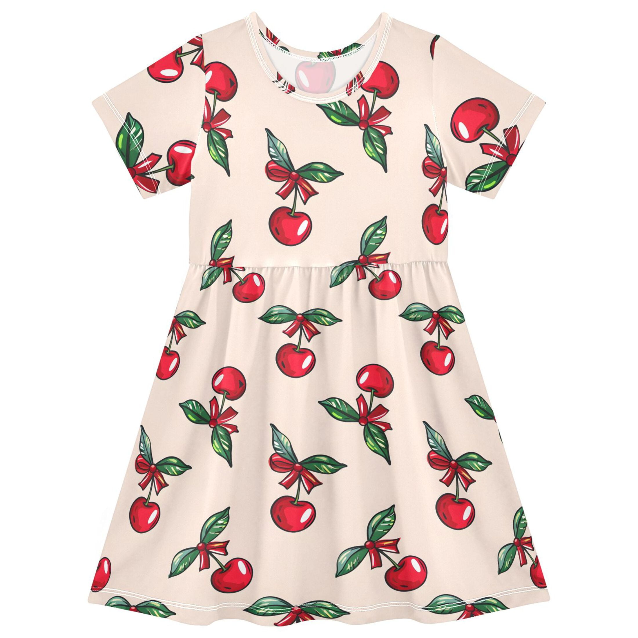 Draw Red Cherry Bow Retro Valentine Day Fabric Print Wallpaper Doodle ...