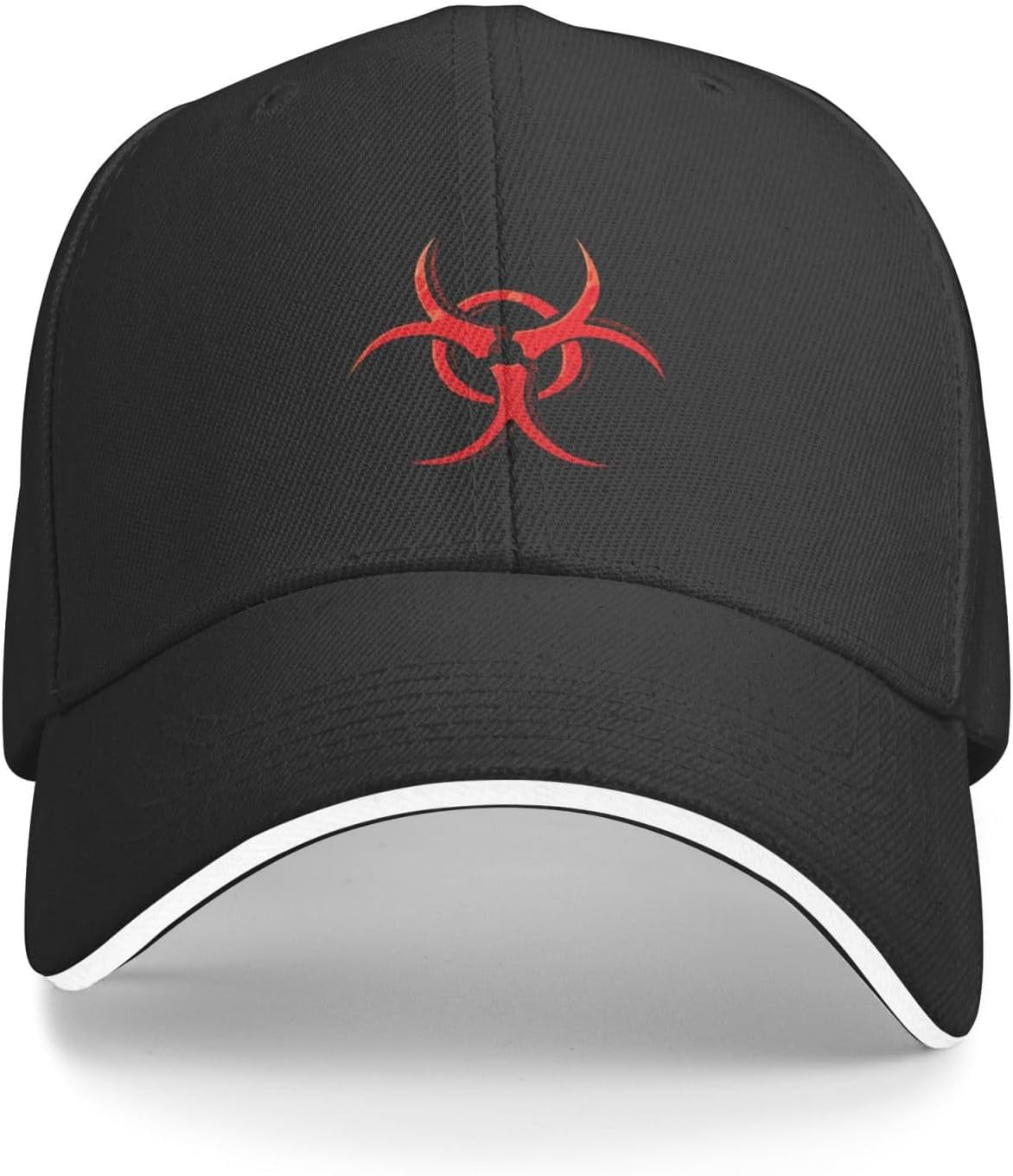 Draw a Biohazard Risk Symbol Sandwich Hat Adjustable Baseball Cap Black ...