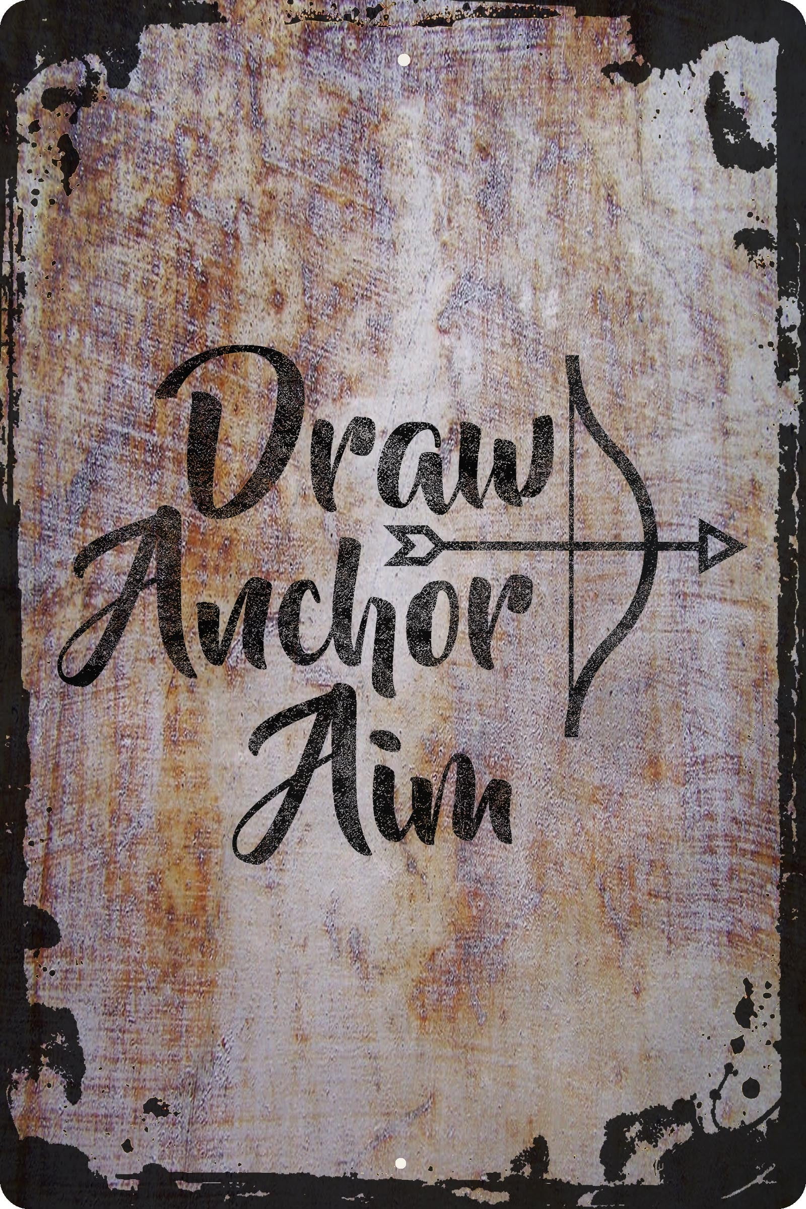 Draw anchor aim archery bow and arrow game sports Beige Wall Art Decor ...