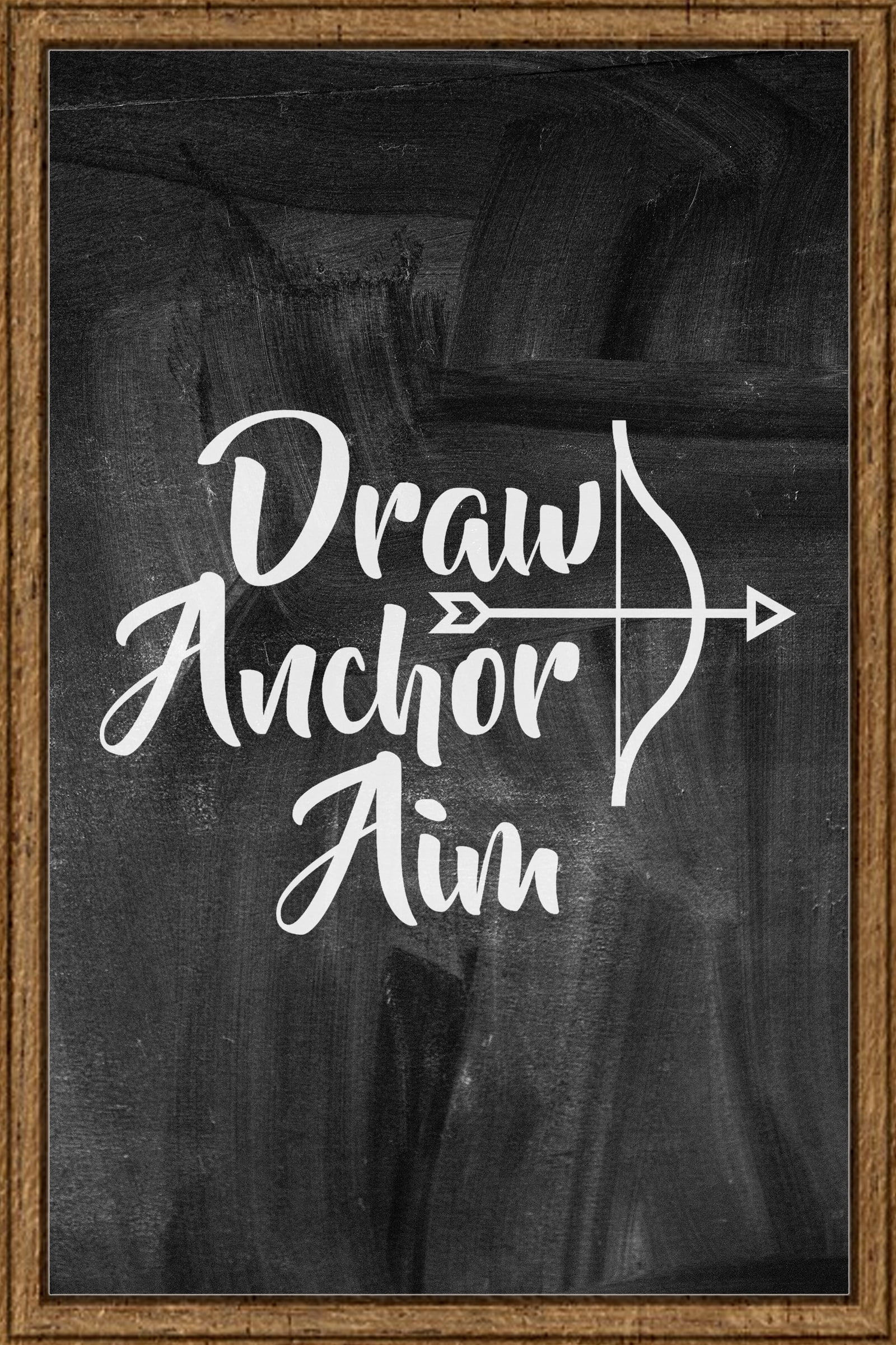 Draw anchor aim archery bow and arrow game sports Tin Sign Chalk Board ...