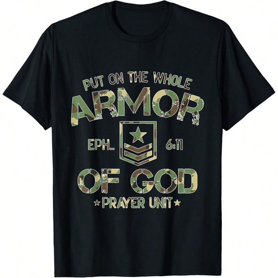 Draw on God's Ephesians' spiritual armour T-Shirt. - Walmart.com