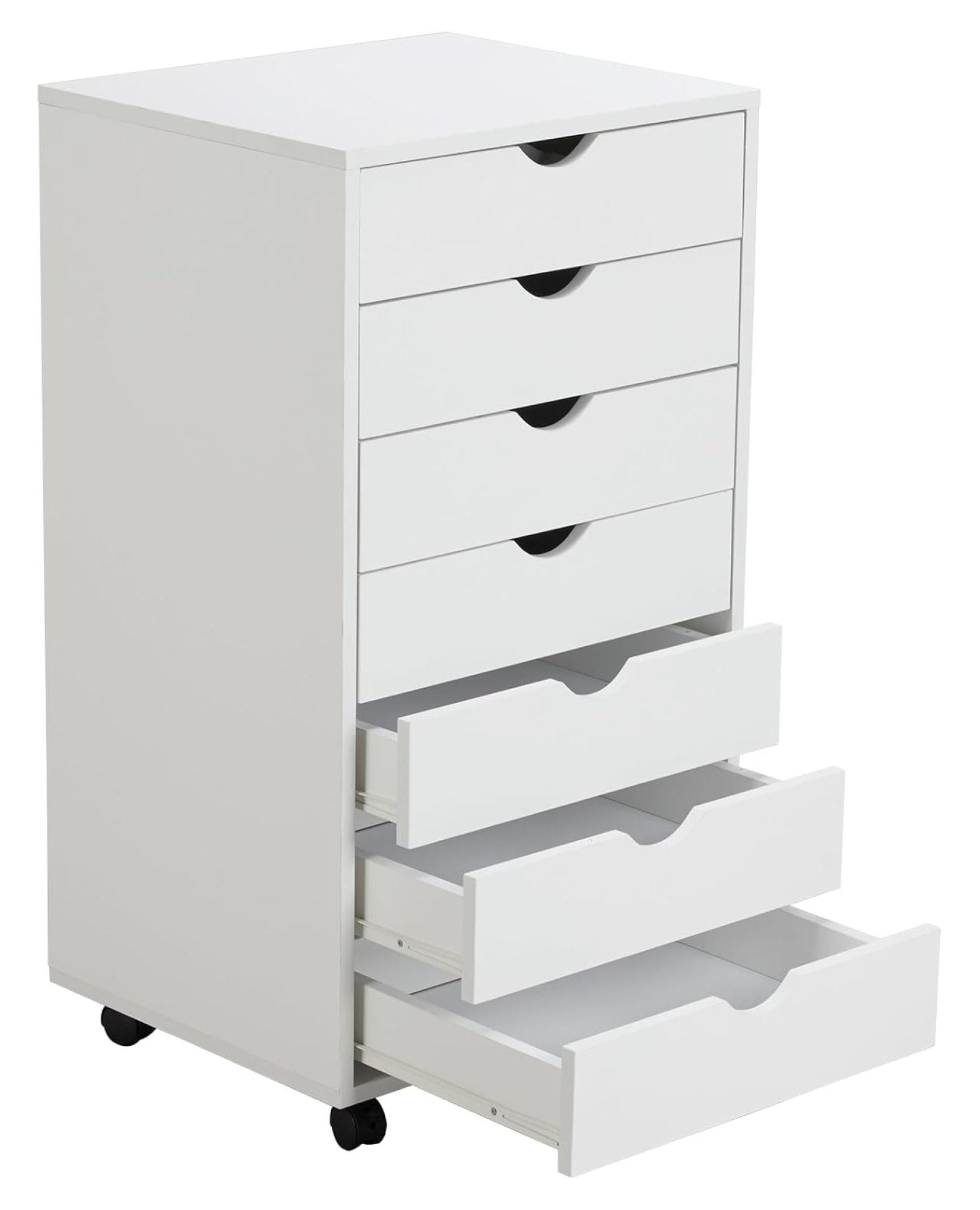 Drawer Chest File Cabinet, Wood Dresser Under Desk Storage, Mobile ...