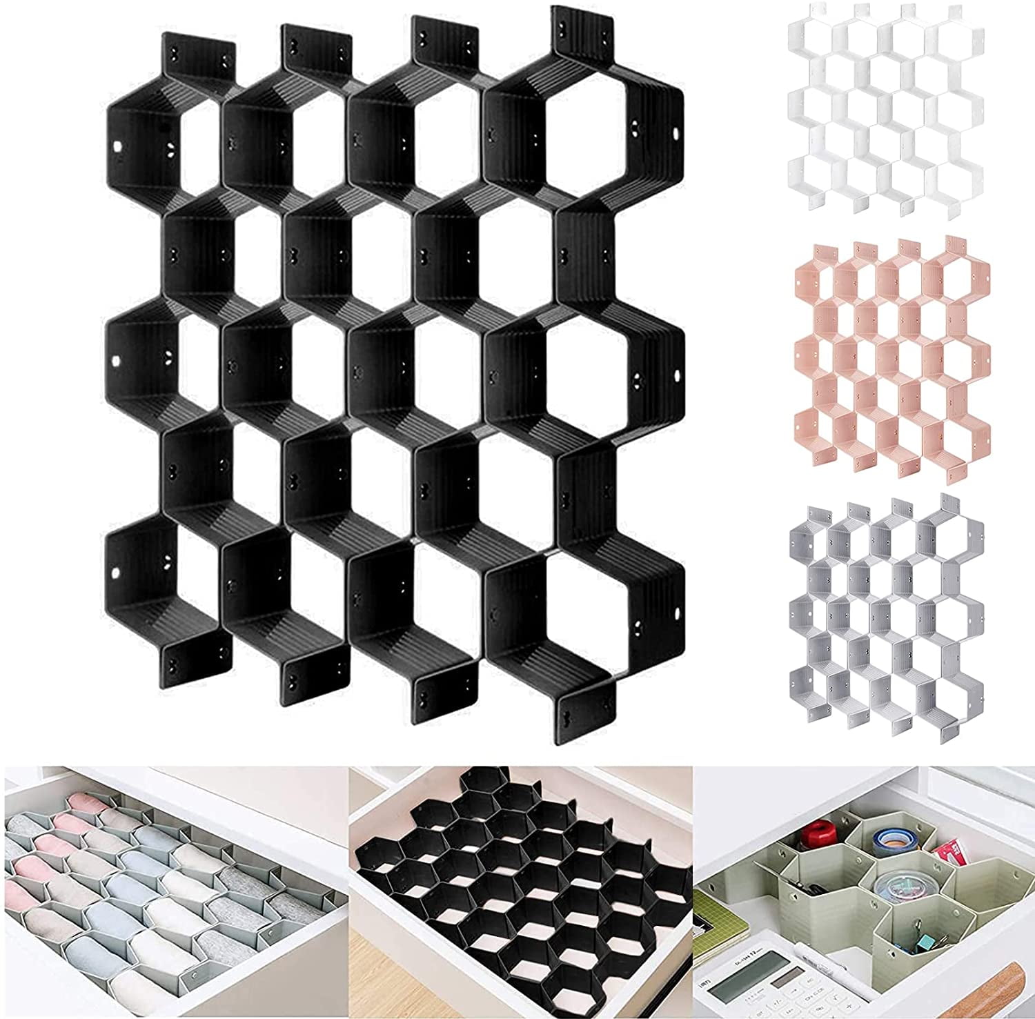 Drawer Divider, Drawer Dividers for Clothes, Honeycomb Separator ...
