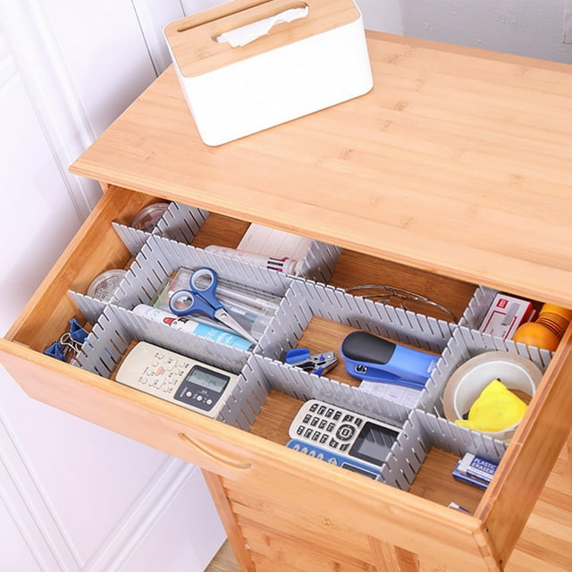 Drawer Divider, Plastic Storage Drawers Divider, Drawer Organizer Grids ...