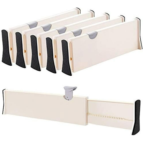 Drawer Dividers Organizer 5 Pack, Adjustable Separators 4" High ...