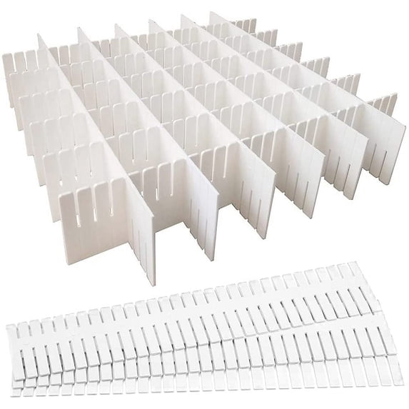 Drawer Dividers 8 Pack, Adjustable Separators for Bedroom, Bathroom ...