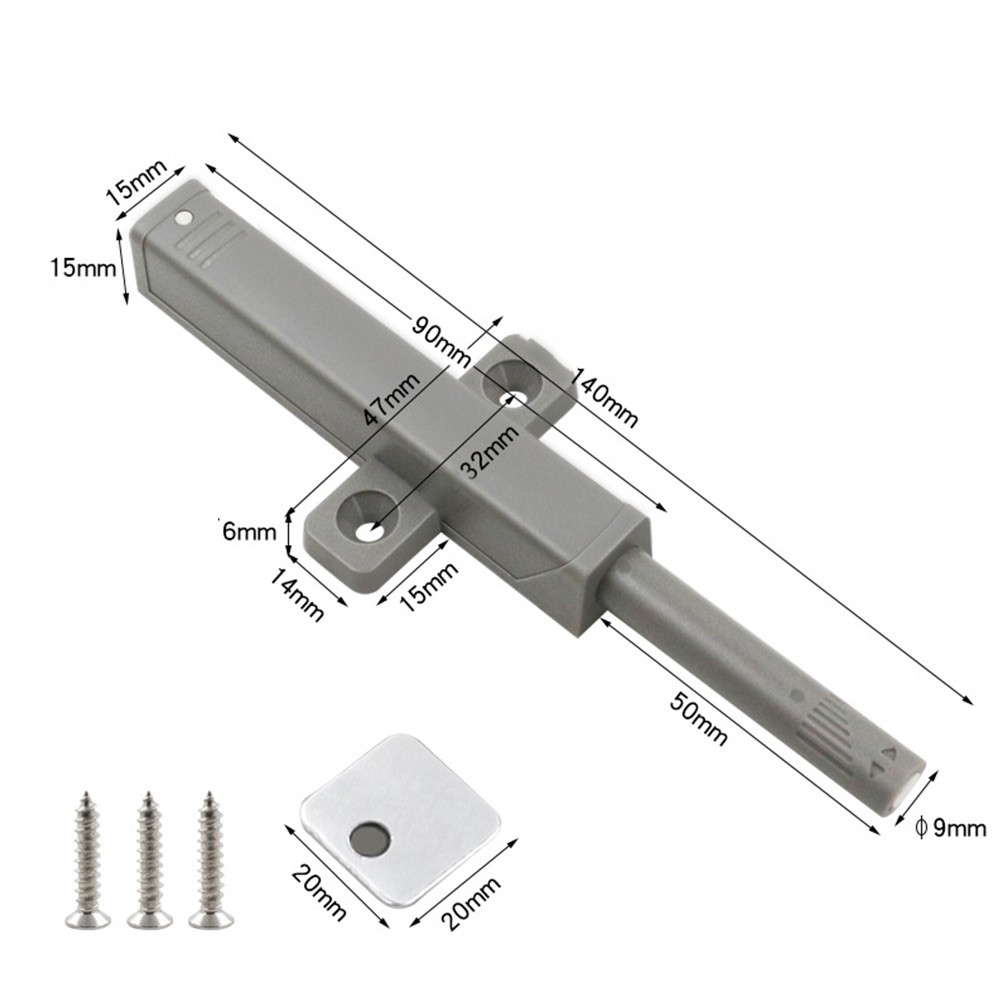 Drawer Door Cabinet Push to Open Door Catch Magnetic Tip Latch Touch ...