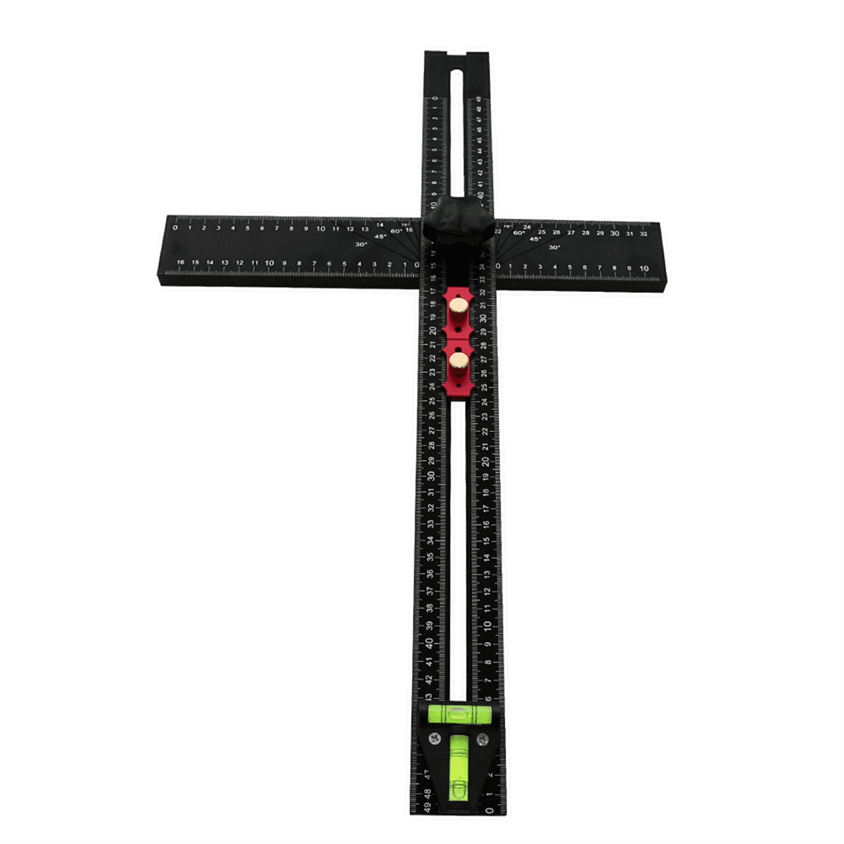 Drawer Door Hole Drilling Template Drywall T Square Ruler Adjustable ...