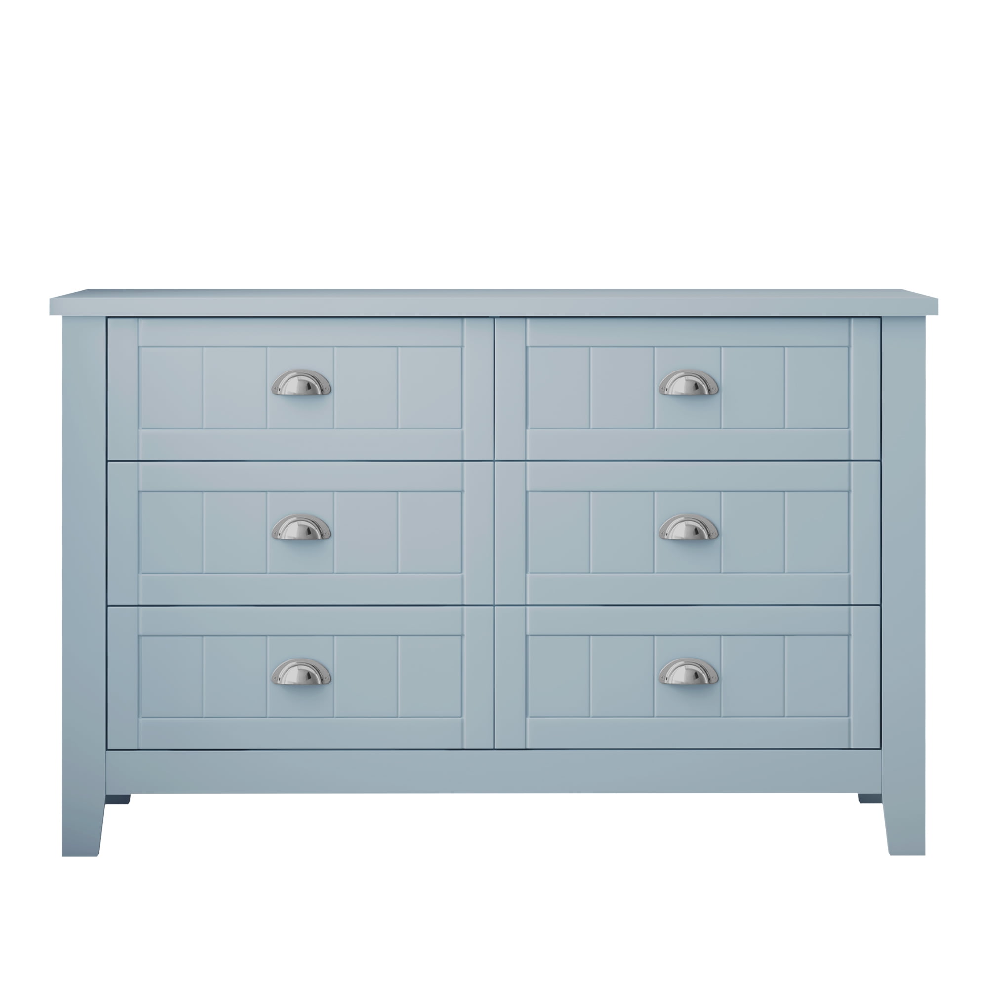 Drawer Dresser Bar Cabinet, Buffet Sideboard With Retro Shell Handle ...
