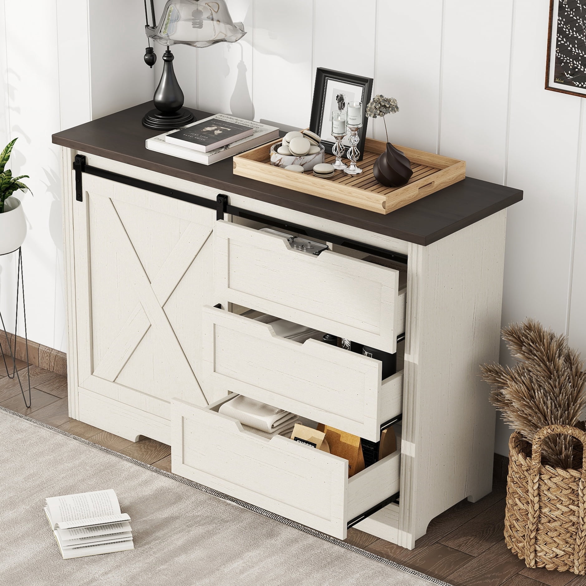Drawer Dresser, Bar Chest, Dining Sideboard, Storage Cabinet with ...
