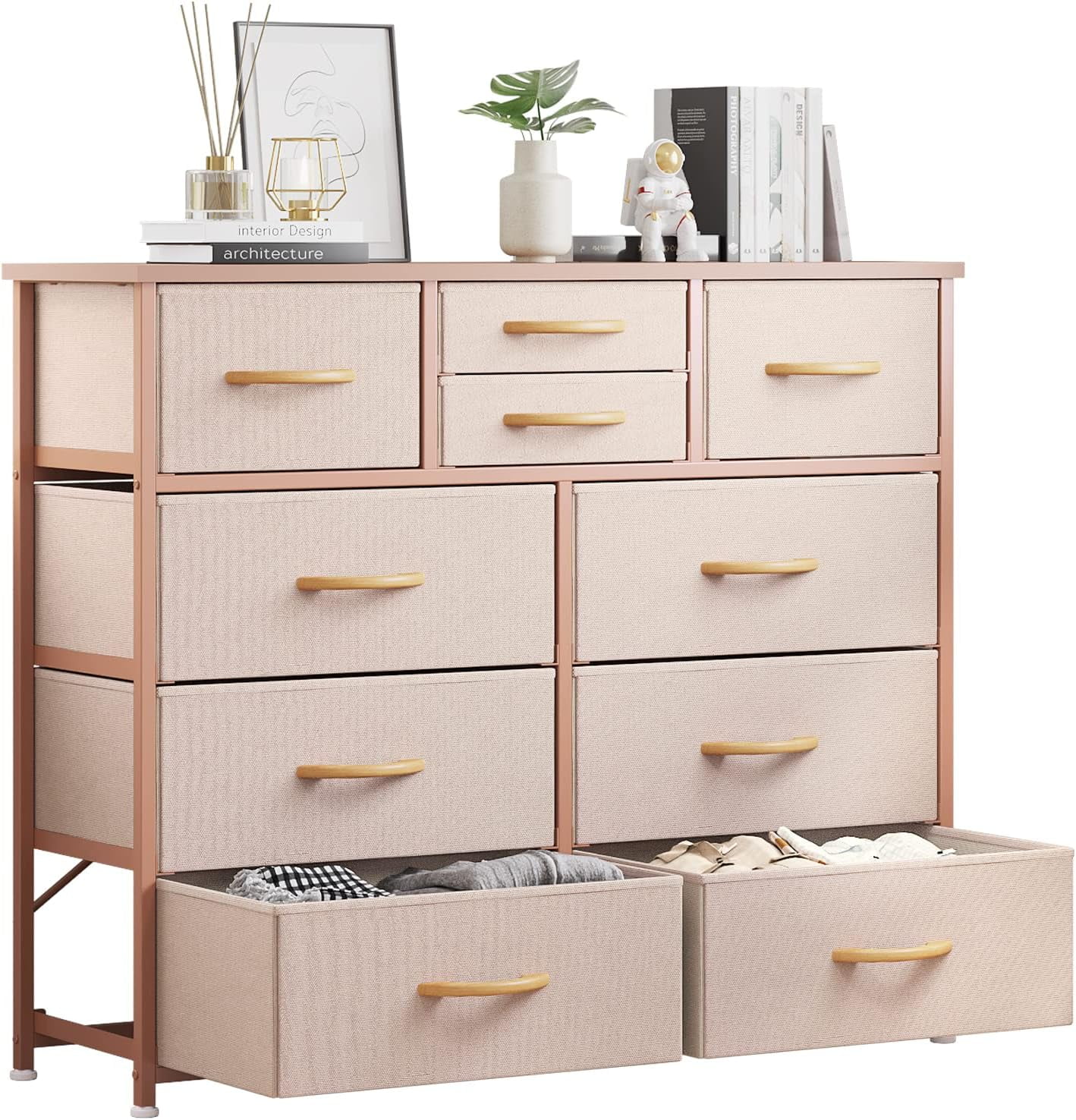 Drawer Dresser, Fabric Storage Dressers Drawers for Bedroom, Hallway ...