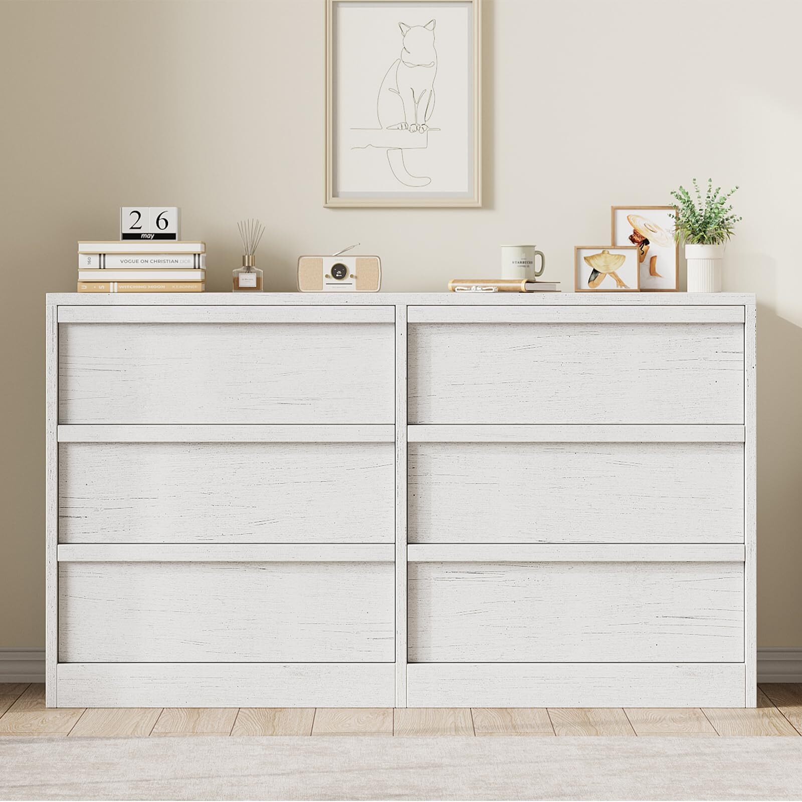 Drawer Dresser for Bedroom, Modern Chest of Drawers Tall with Large ...