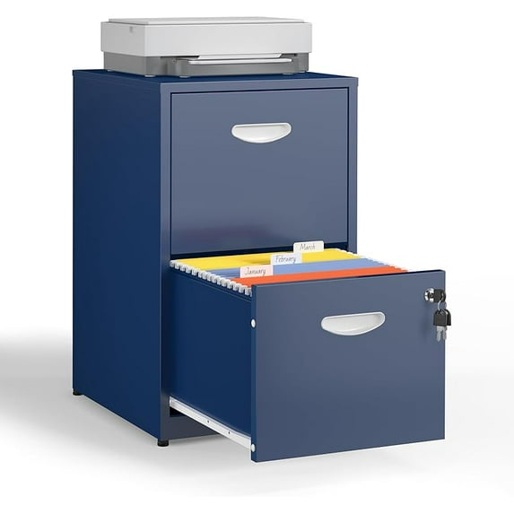 Drawer File Cabinet with Lock,White Metal Filing Cabinets,Vertical ...