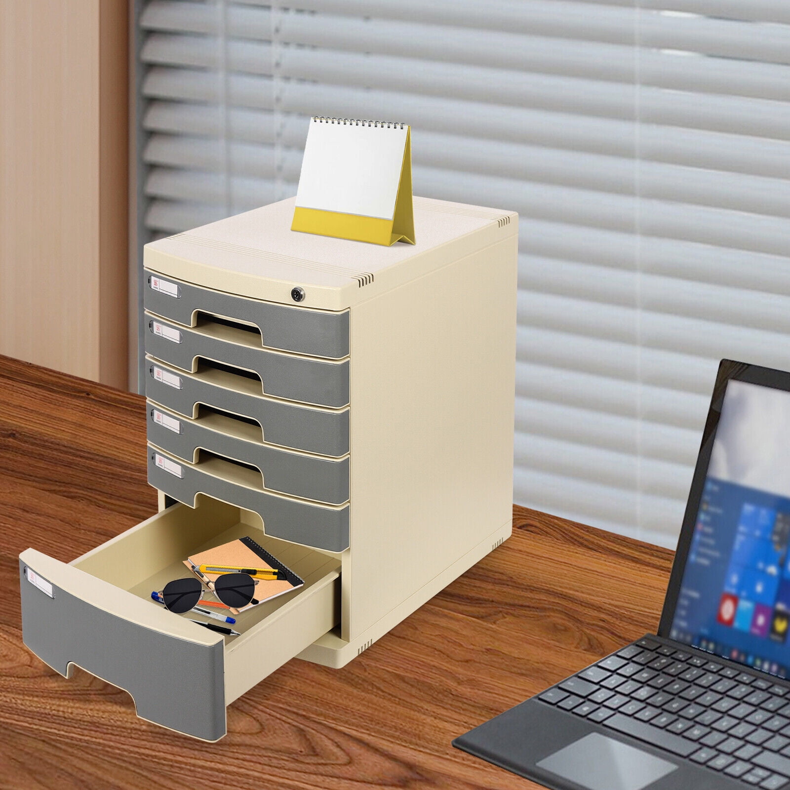 Drawer File Organizer 6 Drawers With 2* Keys Modern Grey Drawer ...