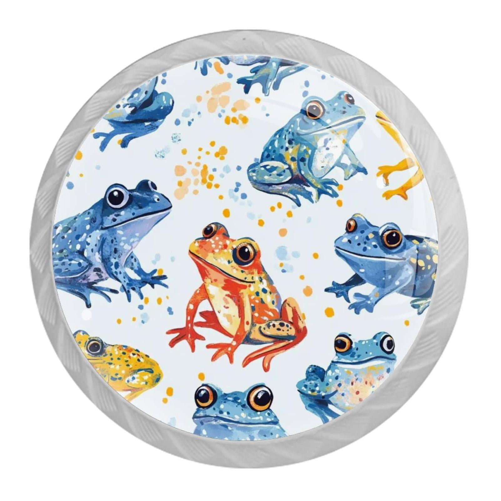 Drawer Knobs Decorative Kitchen Knob Set of 4, Seamless Watercolor ...