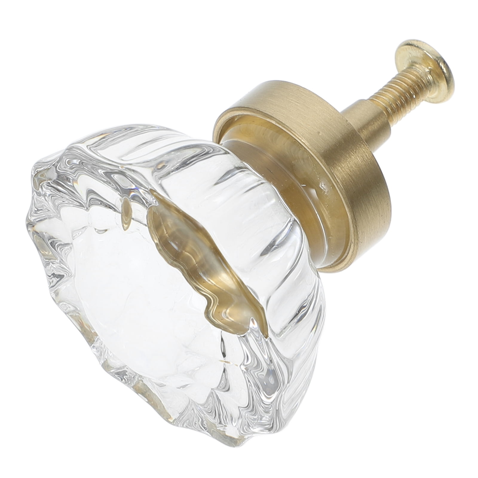Crystal Round Drawer Knobs with 1 Screw Furniture Pull Handle for Home ...