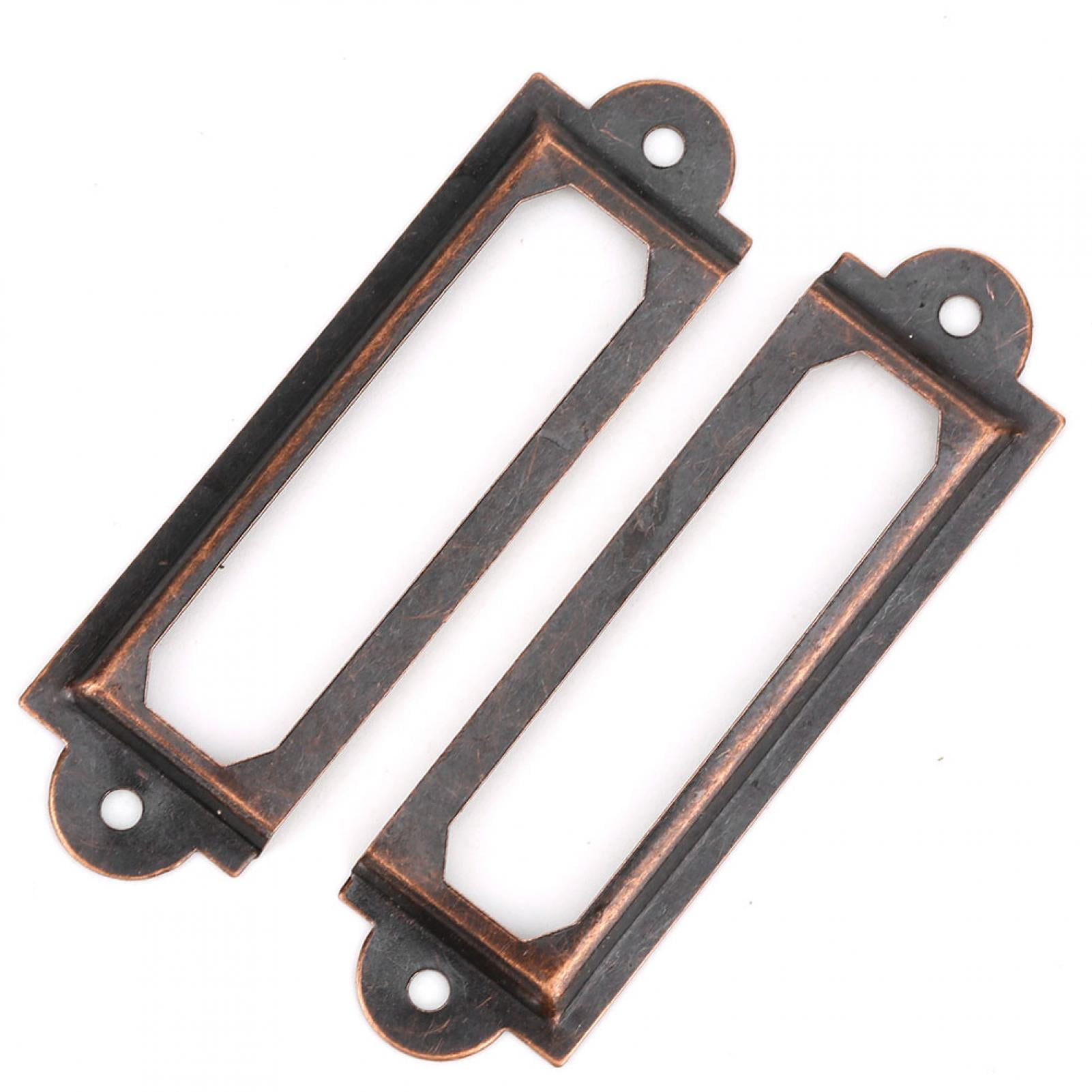 Drawer Label Holder, 20 Pcs Antique Style Office Library File Drawer ...