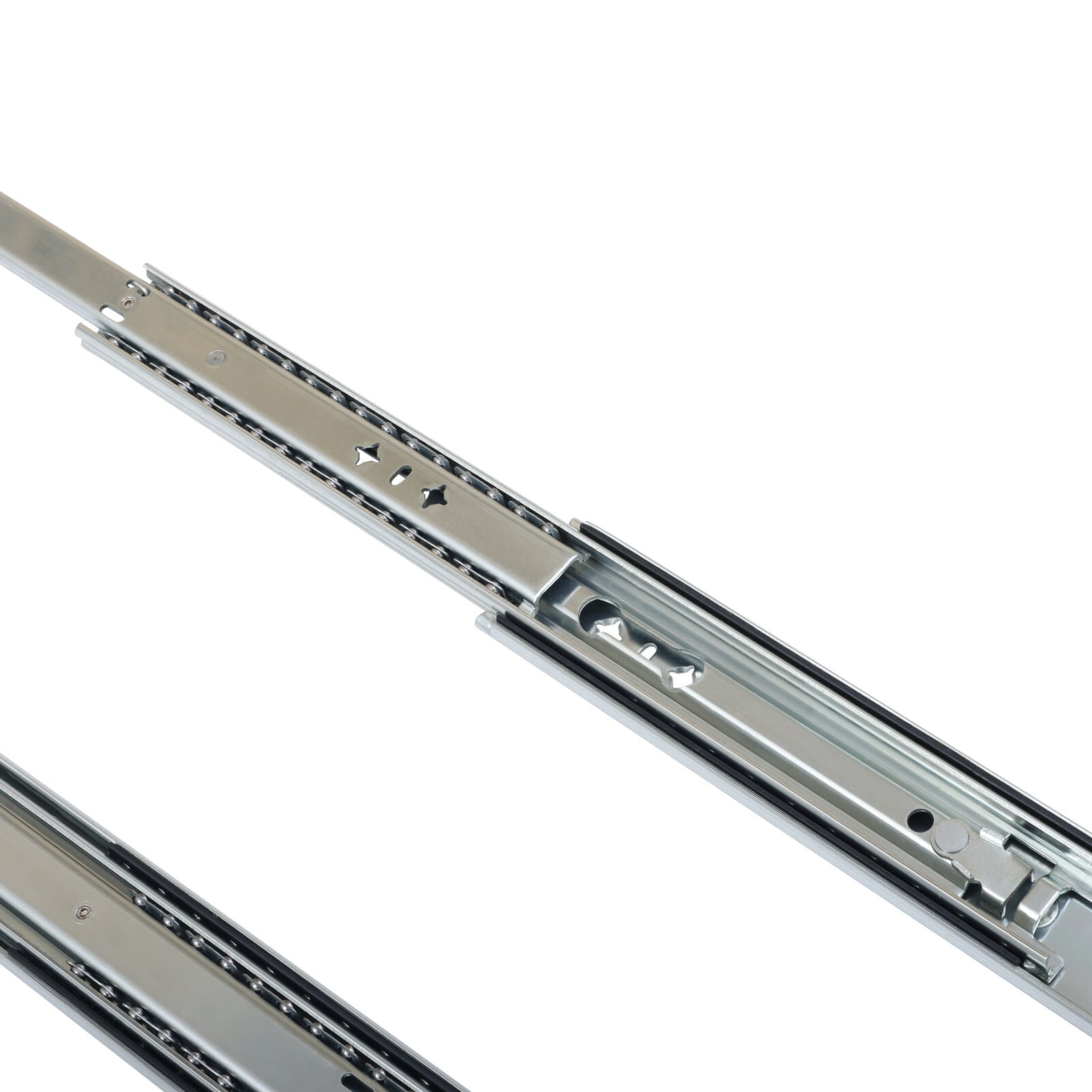 Drawer Lock Slide Rail Solid Steel Ball Bearing Heavy Duty Cabinet ...