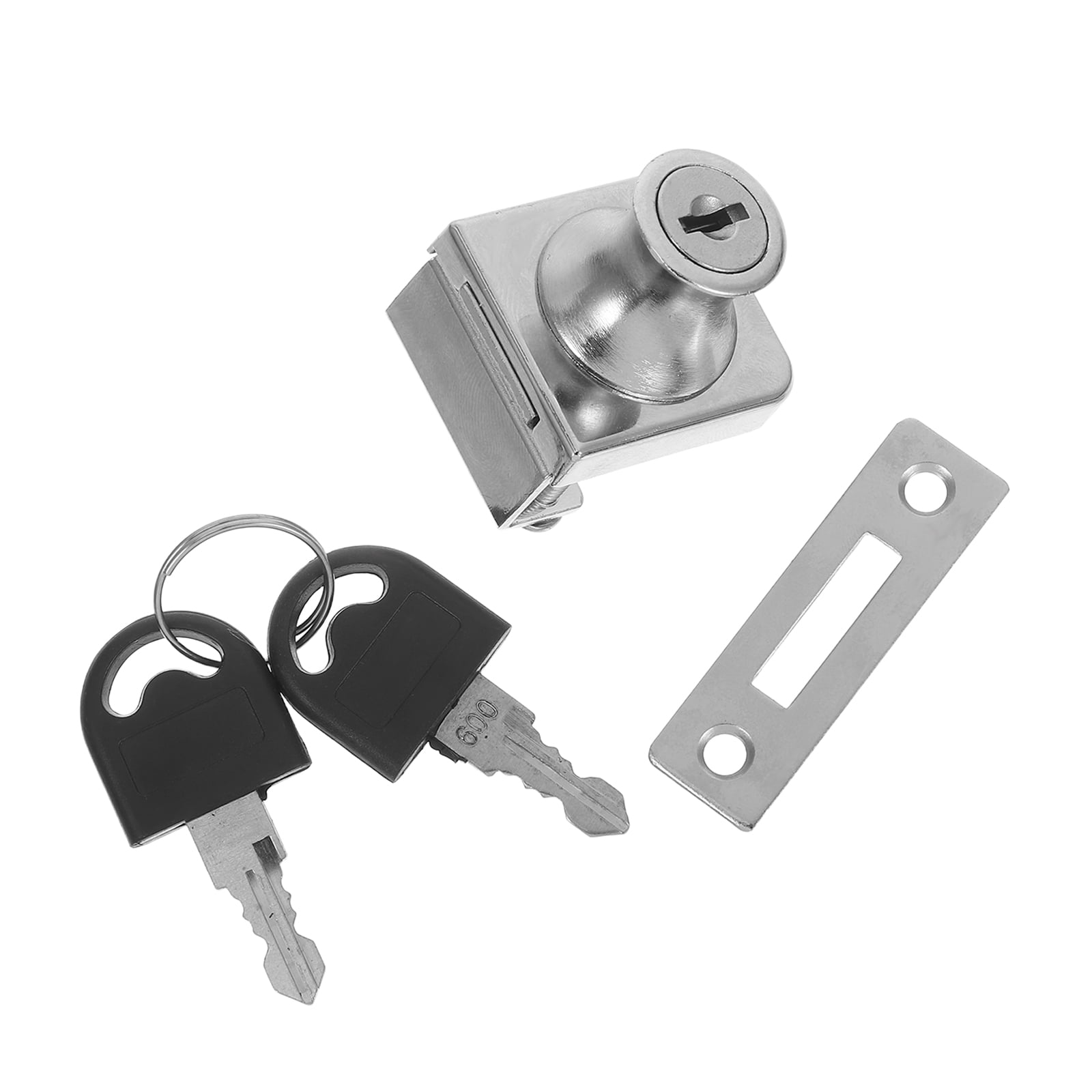 Zinc Alloy Cabinet Lock with Key for Secure Showcase Door Lock Silver ...
