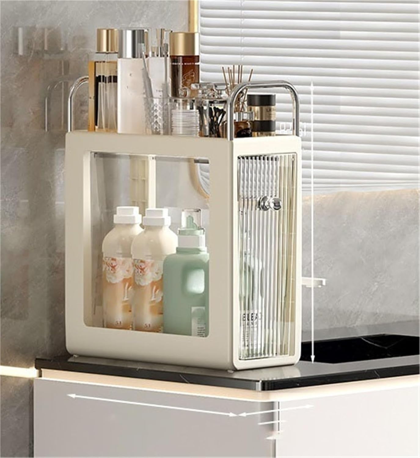 Drawer Narrow Storage Cabinet 2/3/4/5 layers Slim Rolling Storage Cart ...