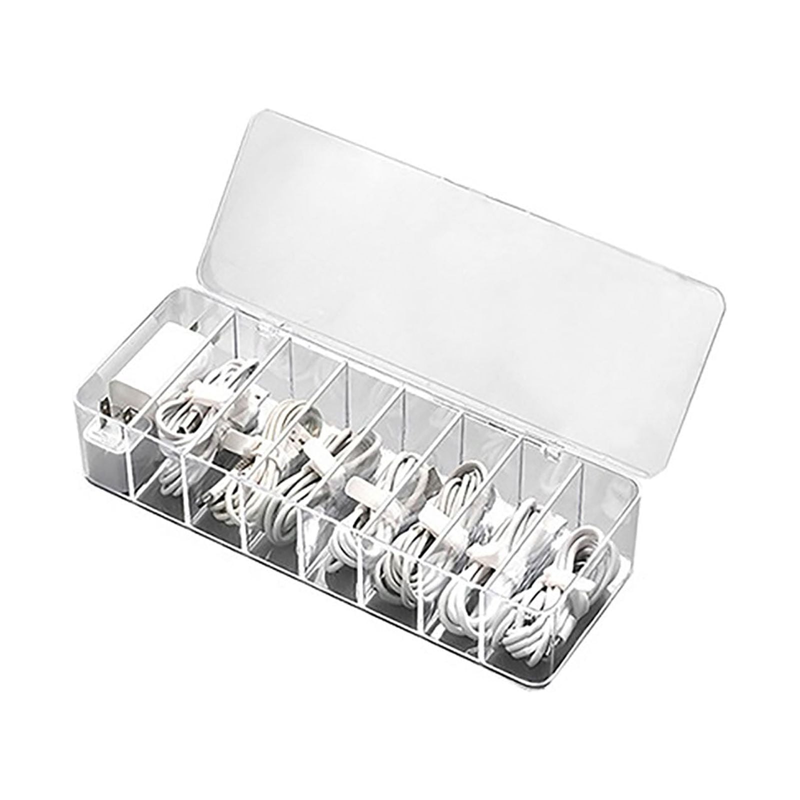 Drawer Office Transparent Wire Storage Box With Accessories Compartment ...
