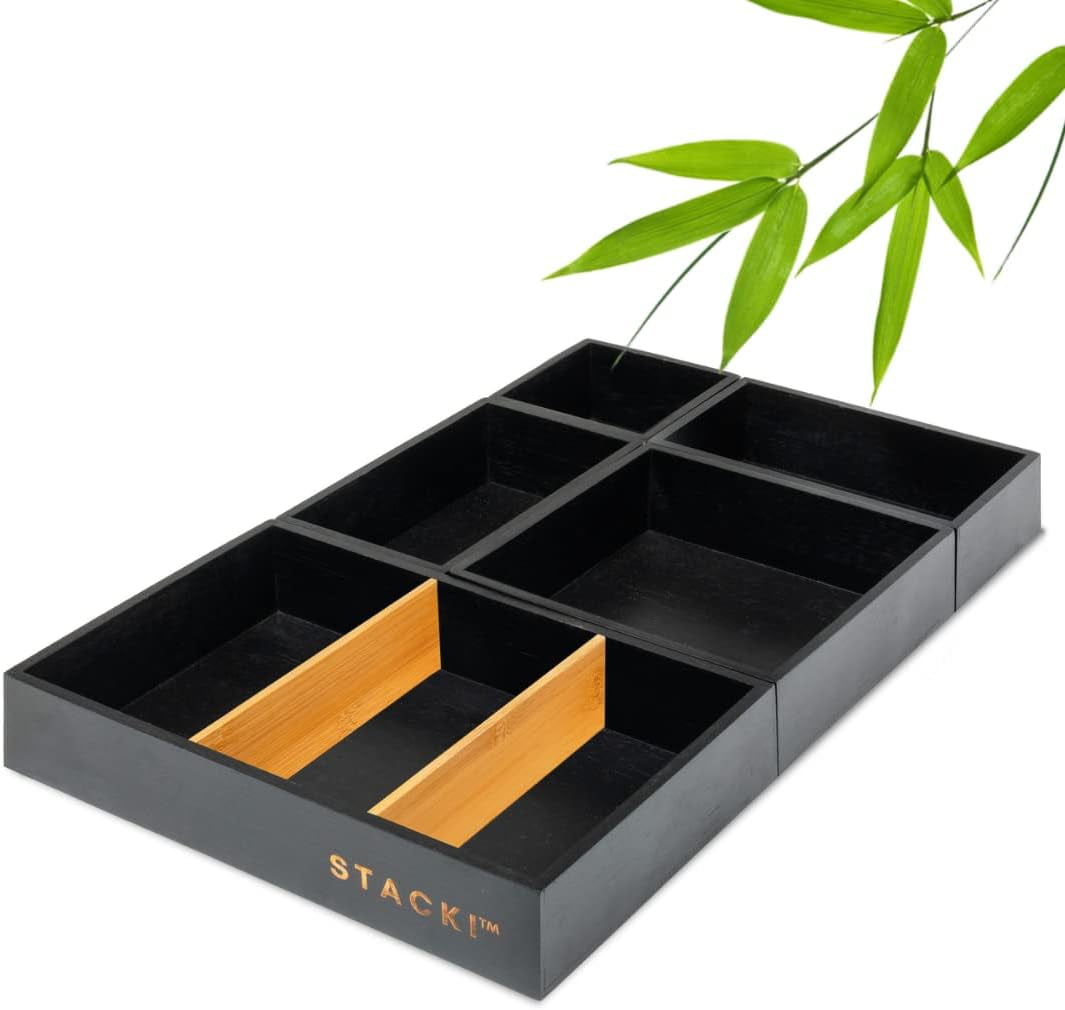 Drawer Organiser with Divider, Office Drawer Edit Organizer, Bamboo ...