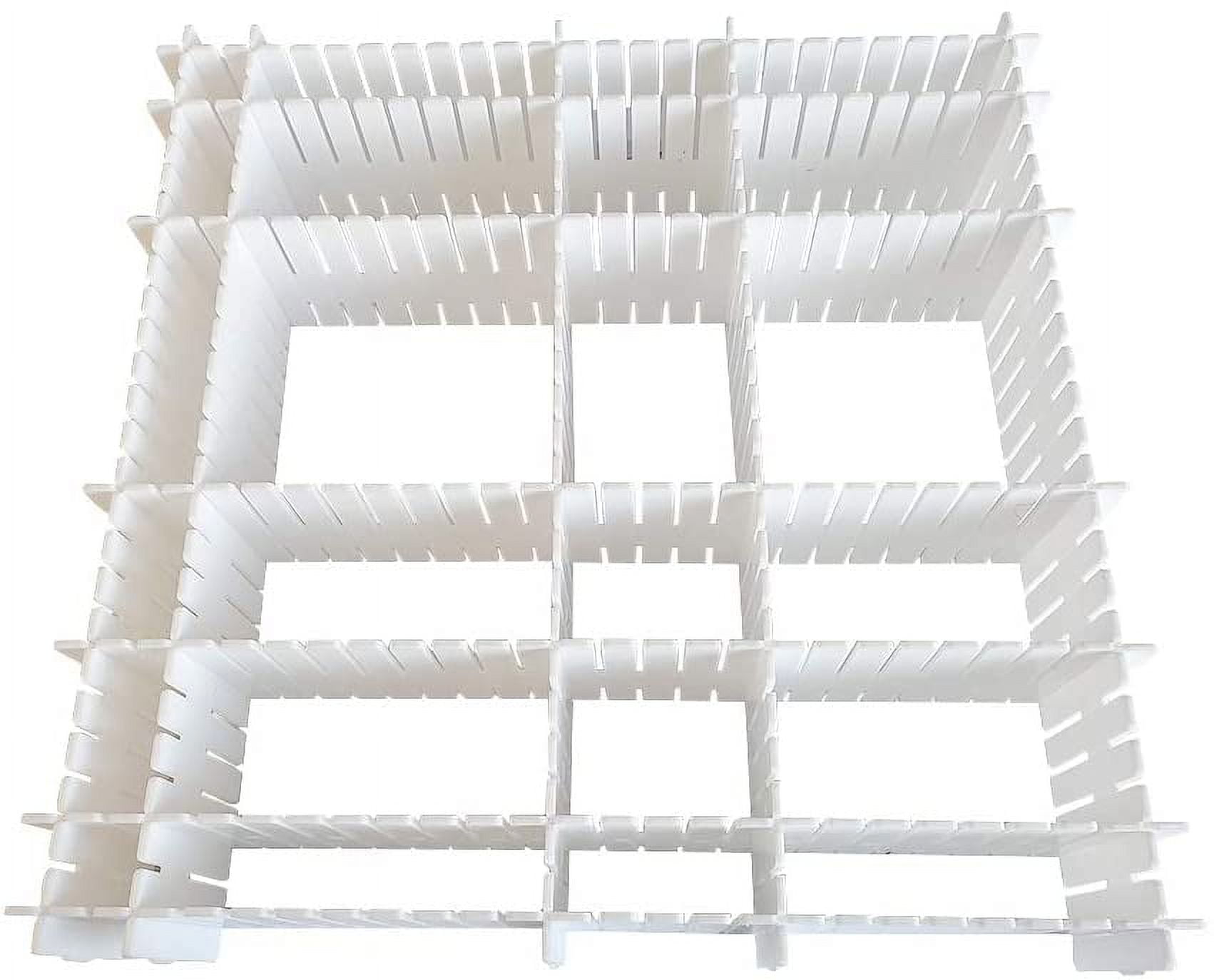 Drawer Organizer, 12 Unit(S), Drawer Divider Grid, Adjustable, Plastic ...