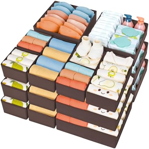 Drawer Organizer 15 Pack - Foldable Baby Organizers and Storage ...
