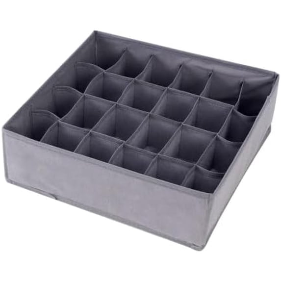 Drawer Organizer 16 Compartments Foldable Storage Box Gray - Walmart.com