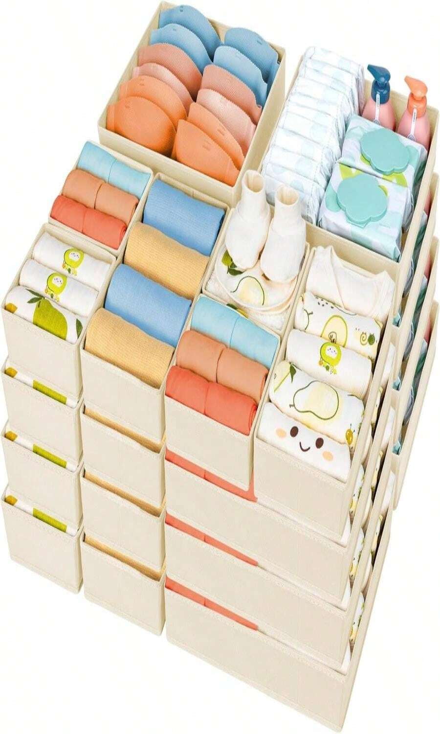 Drawer Organizer Clothes, 12 Pack Dresser Organizer, Foldable Closet ...
