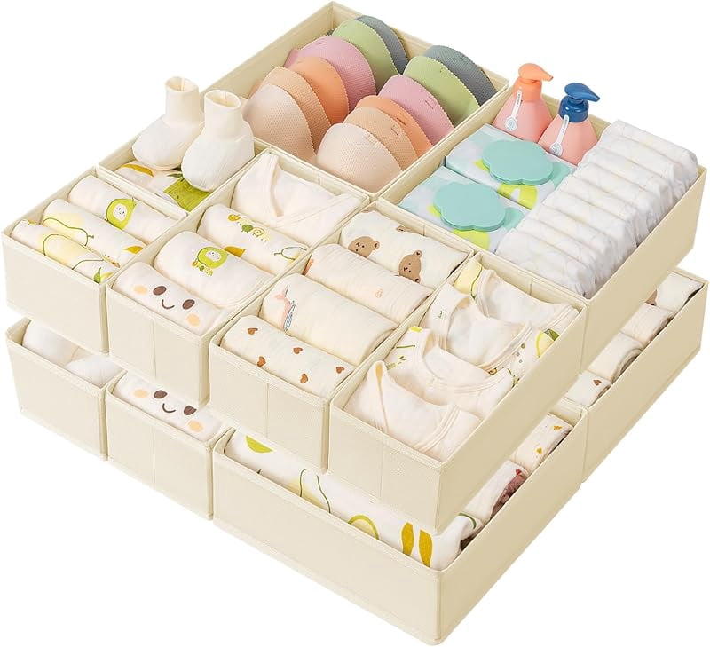 Drawer Organizer Clothes 15 Pack - Foldable Baby Organizers and Storage ...