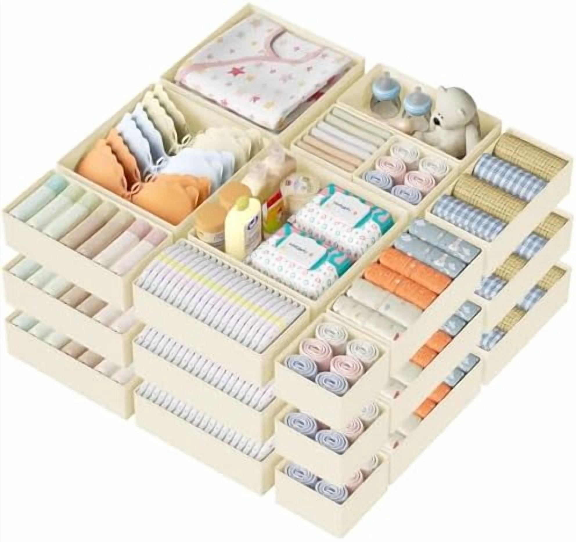 Drawer Organizer Clothes 20 Pack - Foldable Baby Organizers and Storage ...