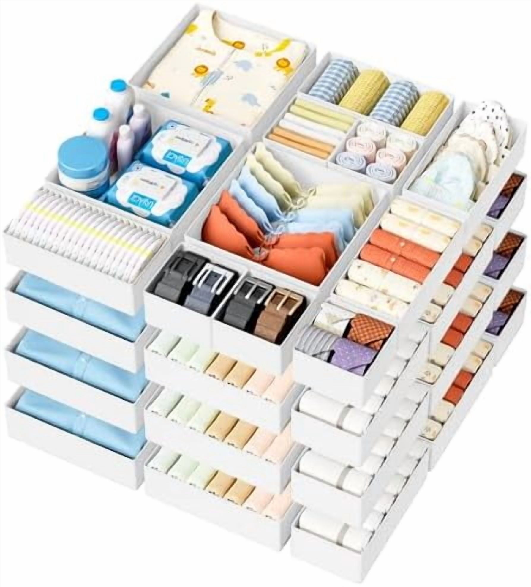 Drawer Organizer Clothes 20 Pack - Foldable Baby Organizers and Storage ...