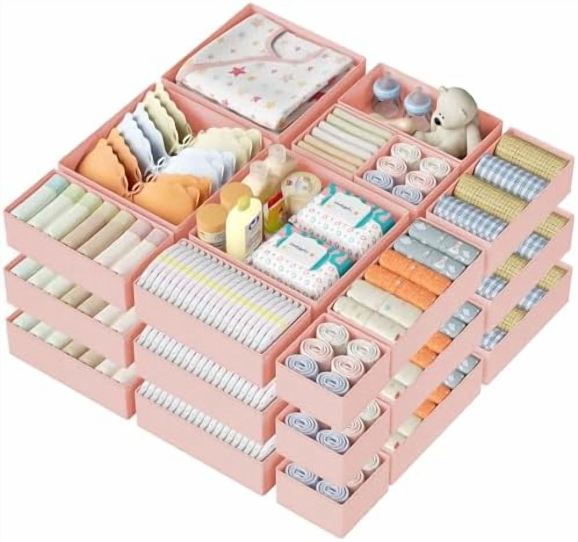Drawer Organizer Clothes 24 Pack - Foldable Baby Organizers and Storage ...