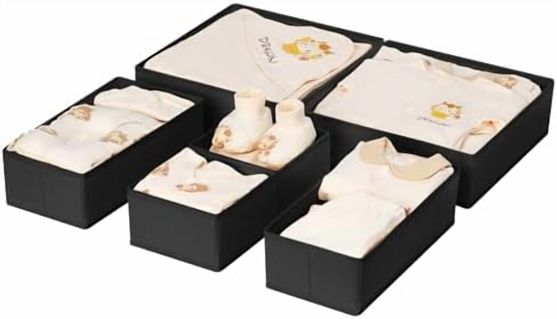 Drawer Organizer Clothes 6 Pack - Foldable Baby & Nursery Organization ...