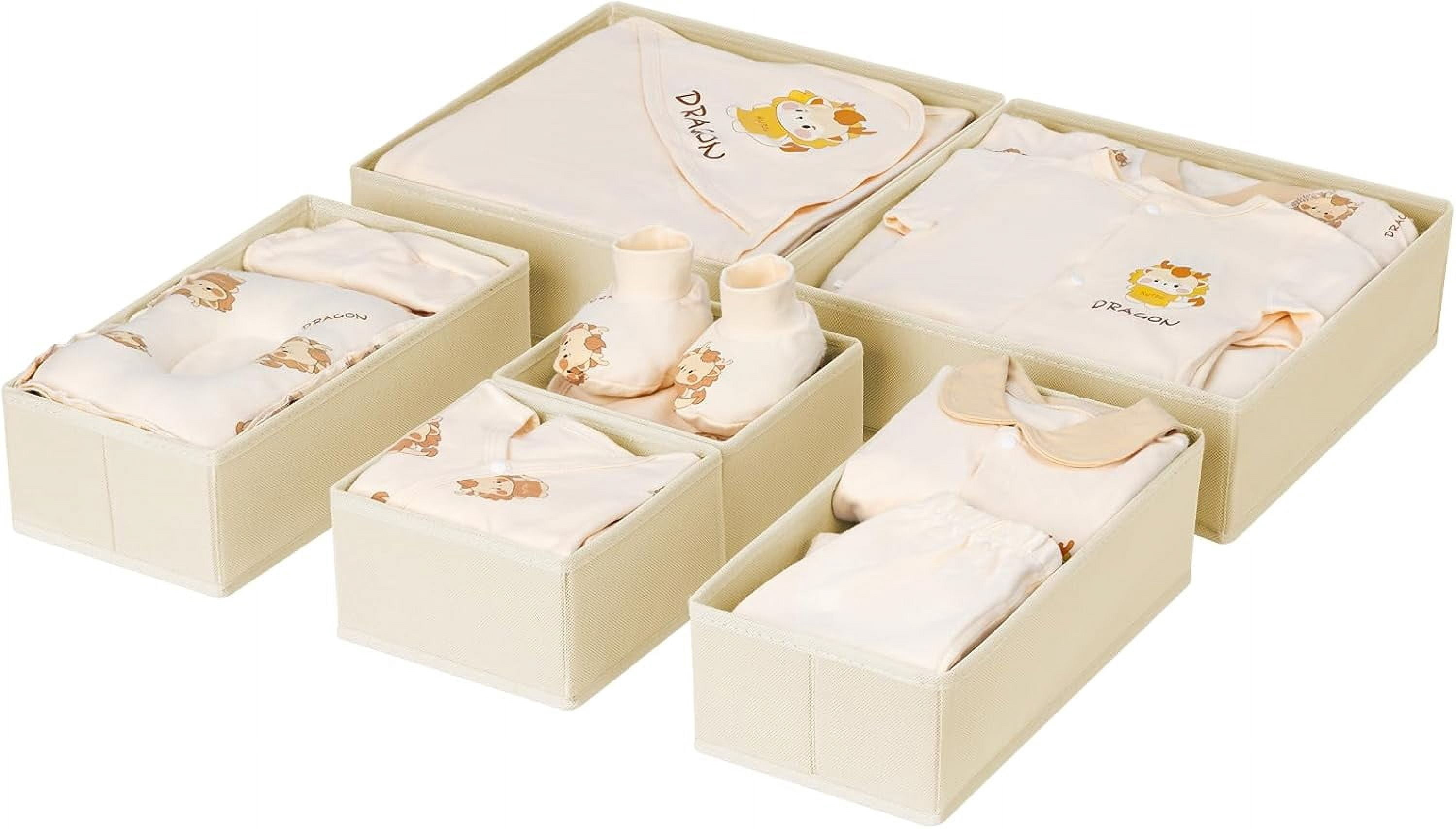 Drawer Organizer Clothes 6 Pack - Foldable Baby Organizers and Storage ...