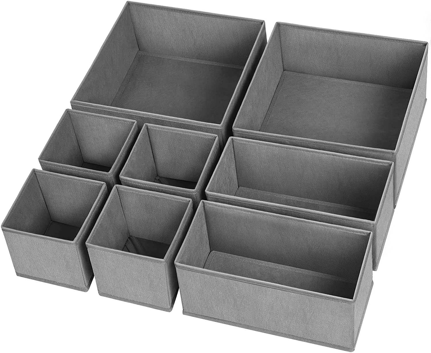 Drawer Organizer Clothes, 8 Pack Underwear Organizer, Foldable Closet ...