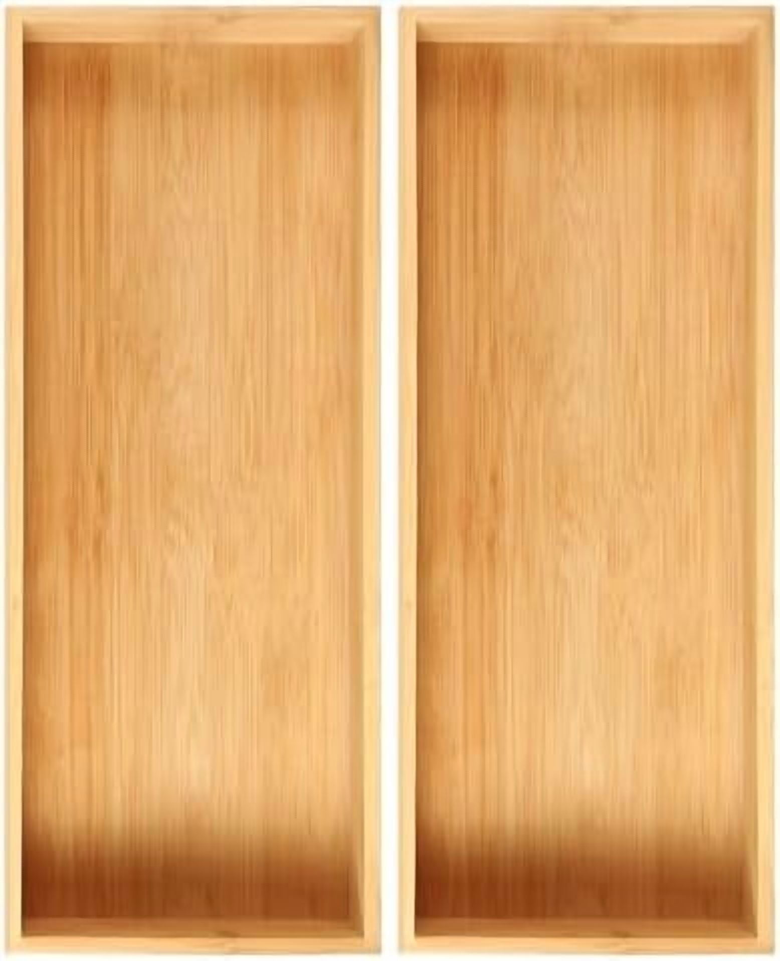 Drawer Organizer, Set of 9 Bamboo Wood Kitchen Makeup Desk Junk Tea ...