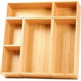 Drawer Organizer Storage Boxes, 2.5" High Bamboo Drawer Dividers, 5 ...