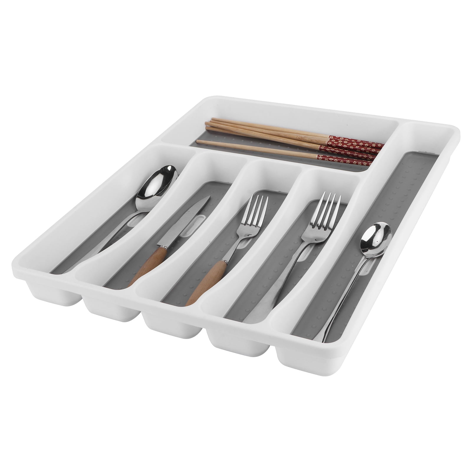 Drawer Organizer Tray With Compartments, Flatware, Utensils, Crafts ...