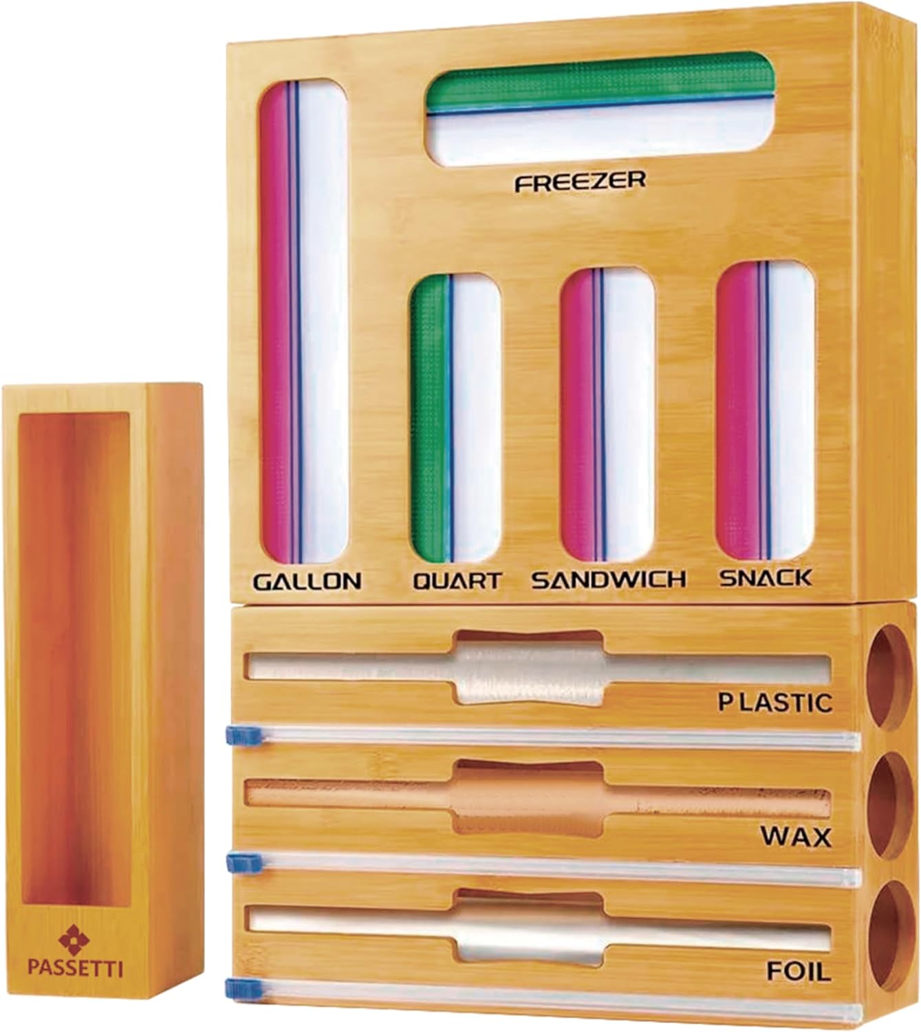 Drawer Organizer For Ziplock Bags And Foil – 9 in 1 Ziplock Bag Storage ...