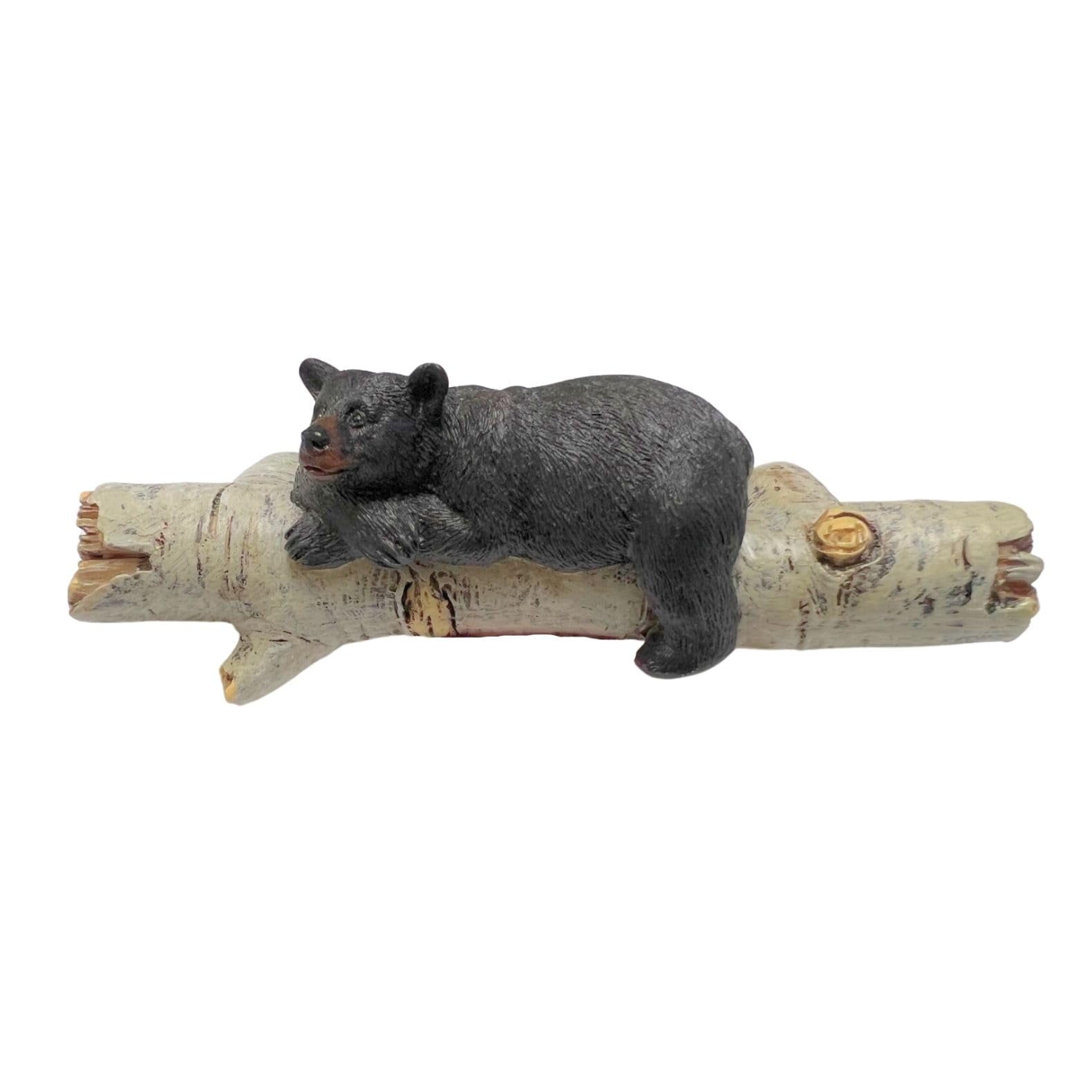 Drawer Pulls with Black Bear on Birch Wood Accents - Rustic Cabin Lodge ...