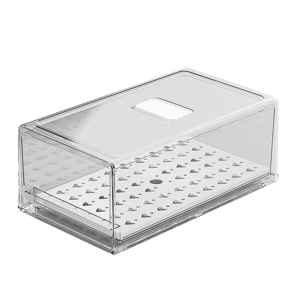 Drawer Refrigerator Storage Box Fruit Transparent Organizer Bins ...