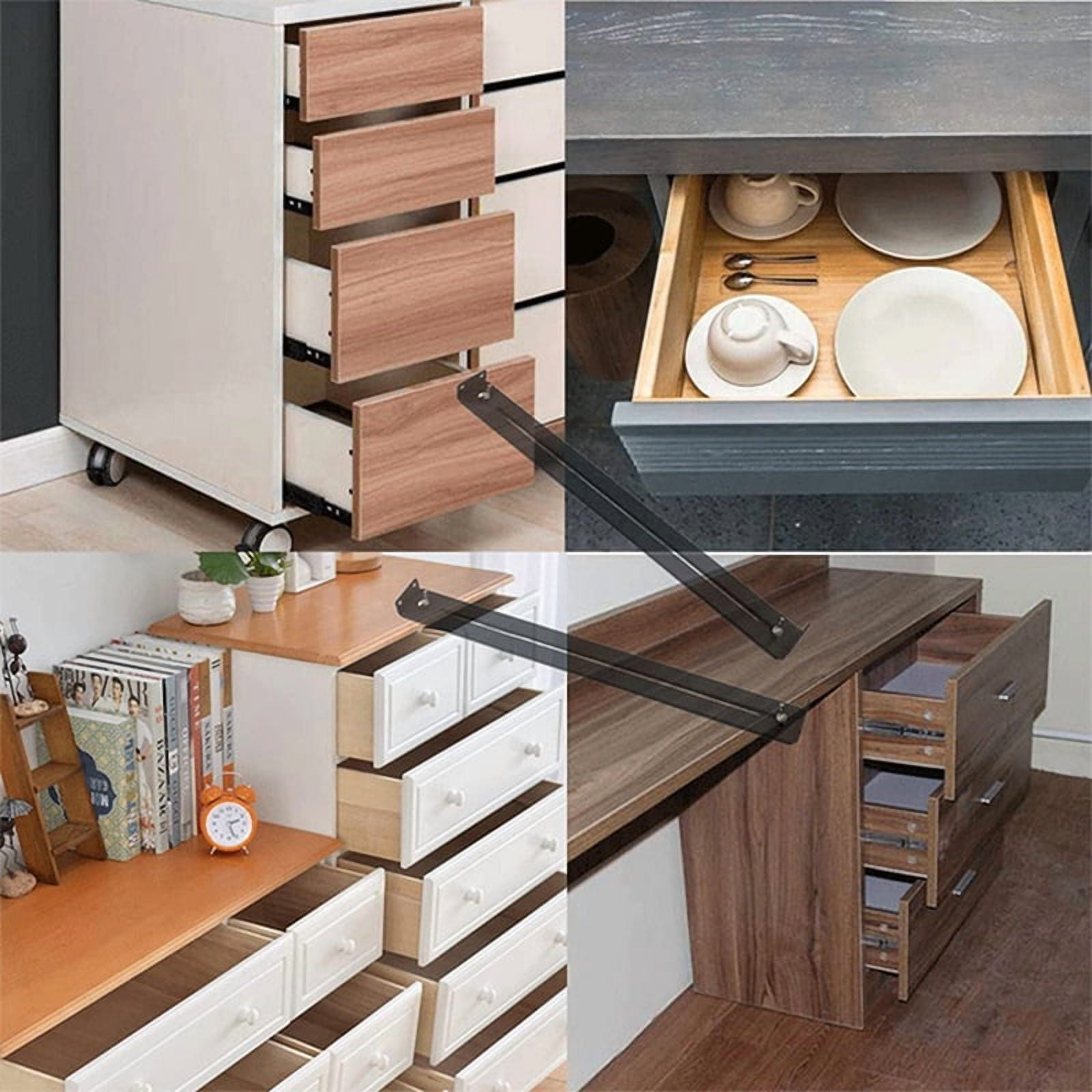 Drawer Repair Kit, Furniture Repair Accessories Brackets Middle Mount ...