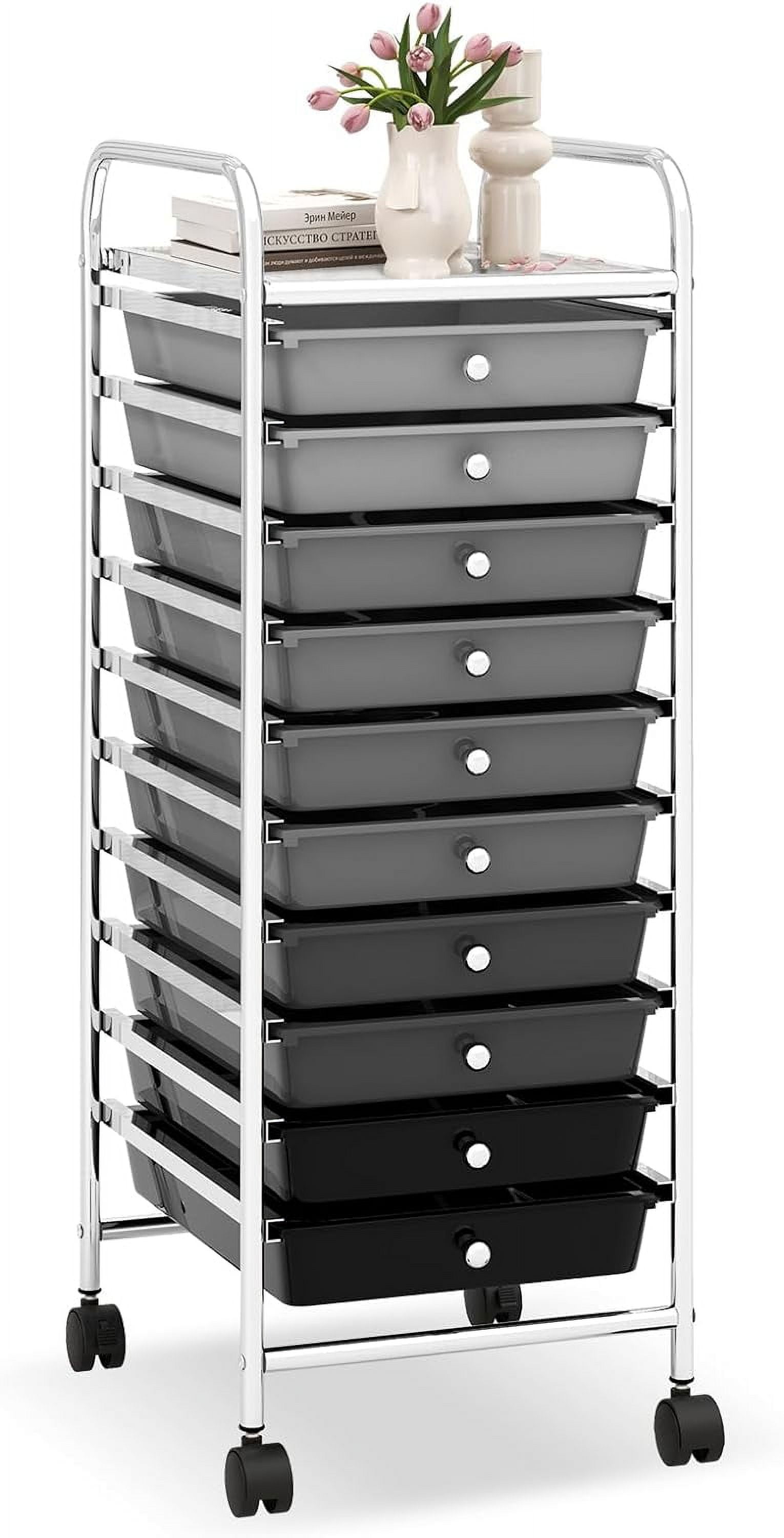 Drawer Rolling Storage Cart, Craft Organizer on Wheels, Drawer Cart ...