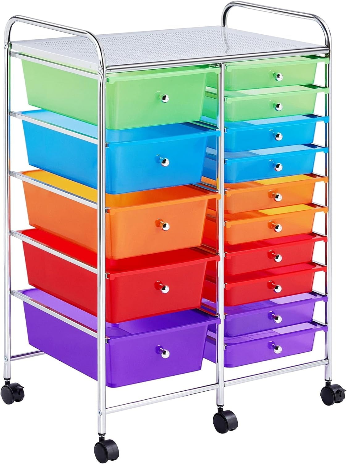 Drawer Rolling Storage Cart Multipurpose Movable Organizing Cart Tool ...