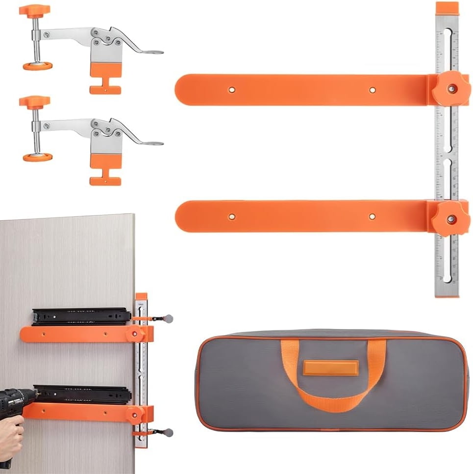 Drawer Slide Installation Jig Kit, New Upgraded Adjustable Precision ...