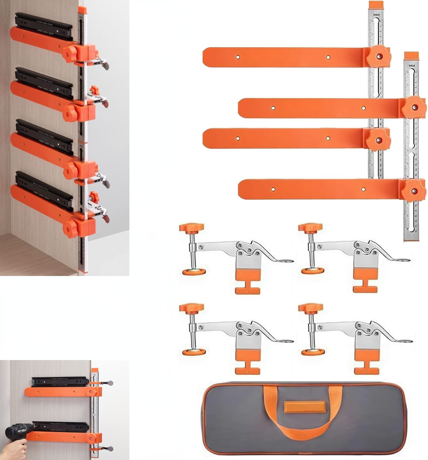 Drawer Slide Installation Jig Kit, Precision Cabinet Hardware Jig with ...