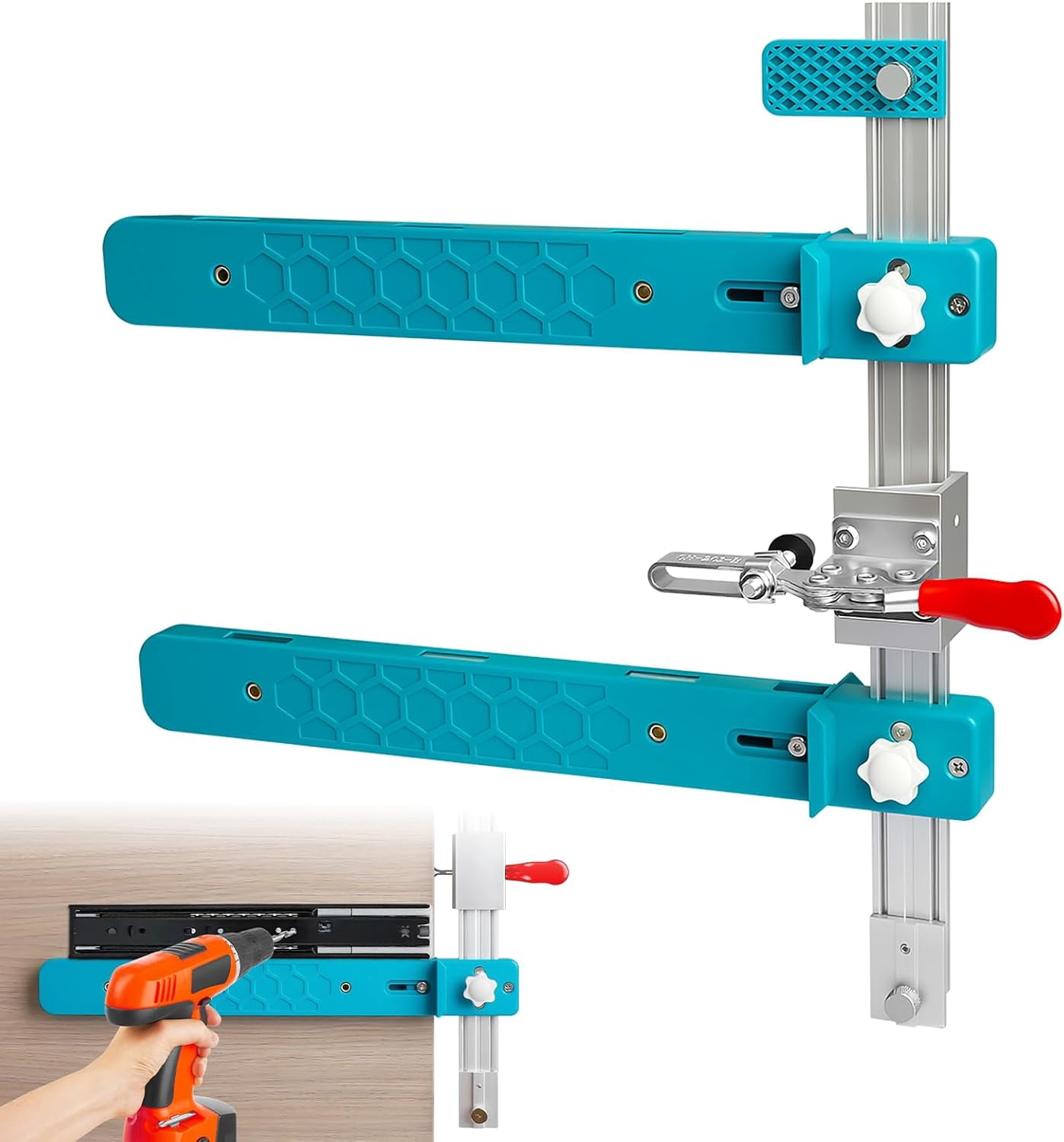 Drawer Slide Jig,Drawer Tool with Toggle Clamp& Magnetic Arm,Cabinet ...