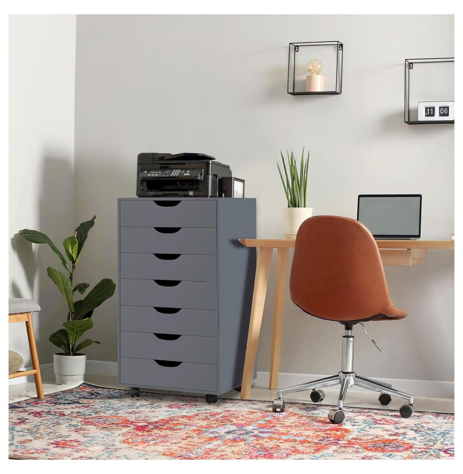 Drawer Storage Cabinet Gray/7 Drawer … - Walmart.com